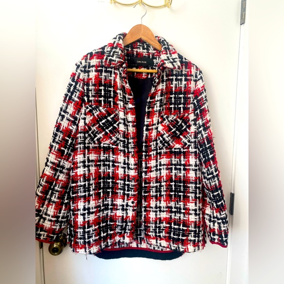 Zara | Jackets & Coats | Zara Tweed Shacket | Poshmark